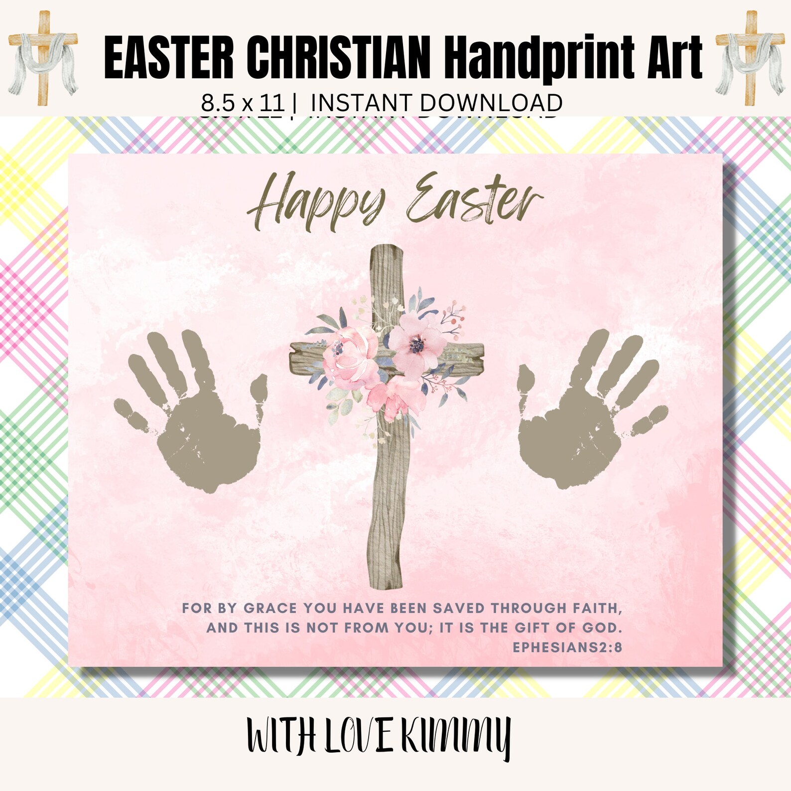 Easter Handprint Footprint Craft Printable, Preschool Craft, Easter ...