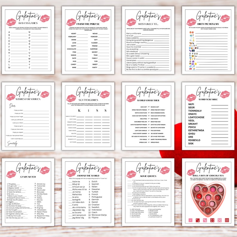 Printable Mega Galentines Day Game Bundle Party Games and Activities ...