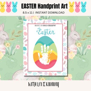 Easter Handprint Footprint Craft Printable, Preschool Craft, Easter ...