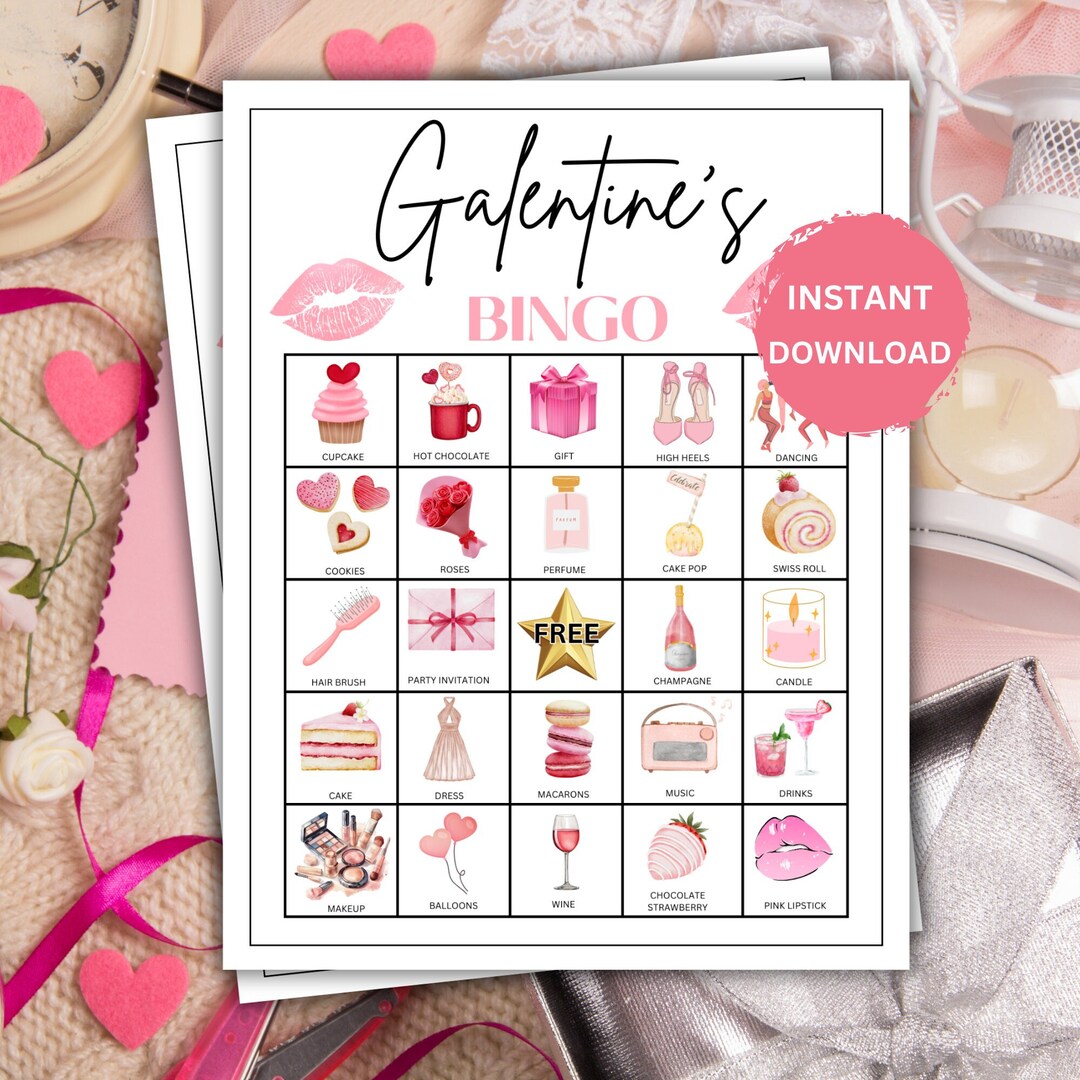 Printable 30 Galentine's Bingo Day Game, Galentine's Game Activity ...