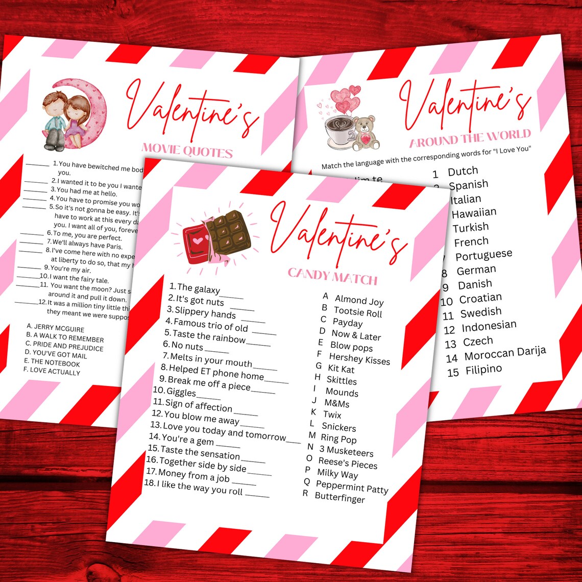Printable Valentine's Day Game Bundle, Party Games and Activities, Kids ...