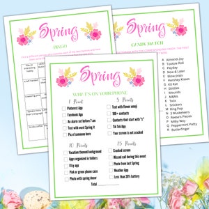 Printable SPRING Game Bundle, Spring Party Games and Activities, Kids ...