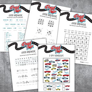 Car Ride Road Trip Game Bundle, Road Trip Activities, Kids Travel Game ...