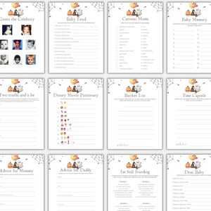 Halloween Gender Reveal Printable Games Bundle, Halloween Gender Party ...