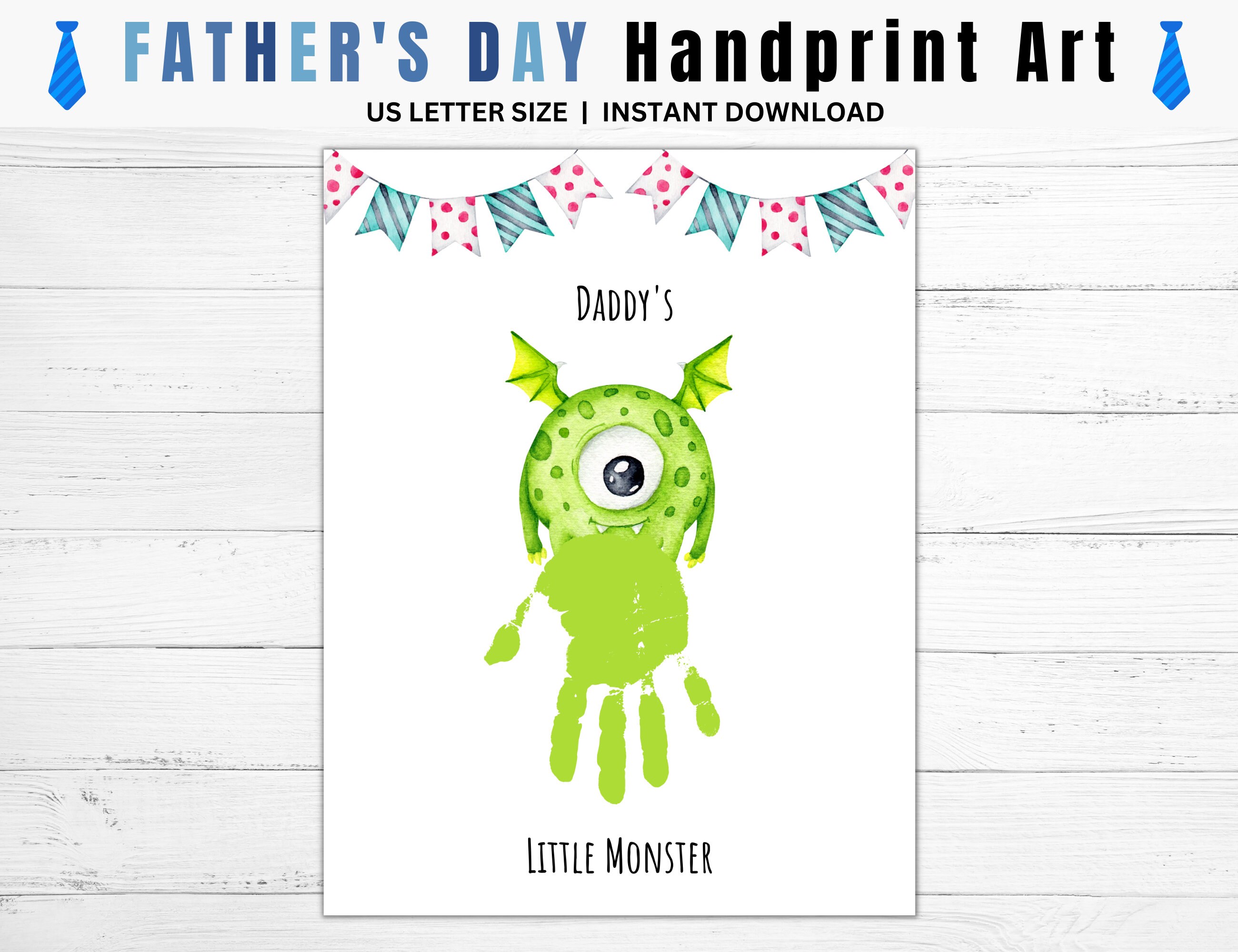 Father's Day Handprint Activity, Father's Day Printable, Happy Father's ...