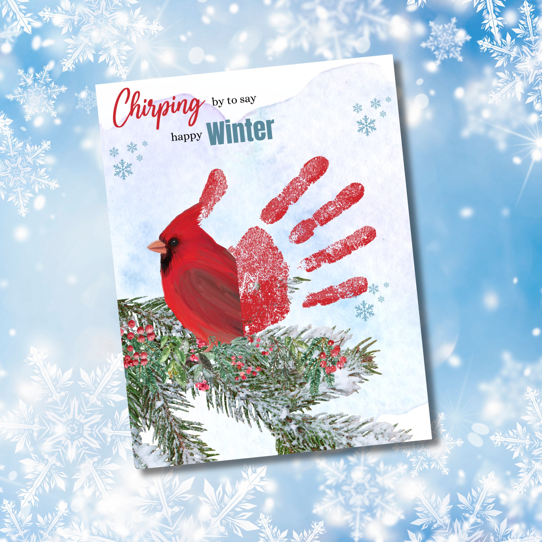 Winter Handprint Art , Winter Craft, Kids Handprint Art Craft, Art for ...