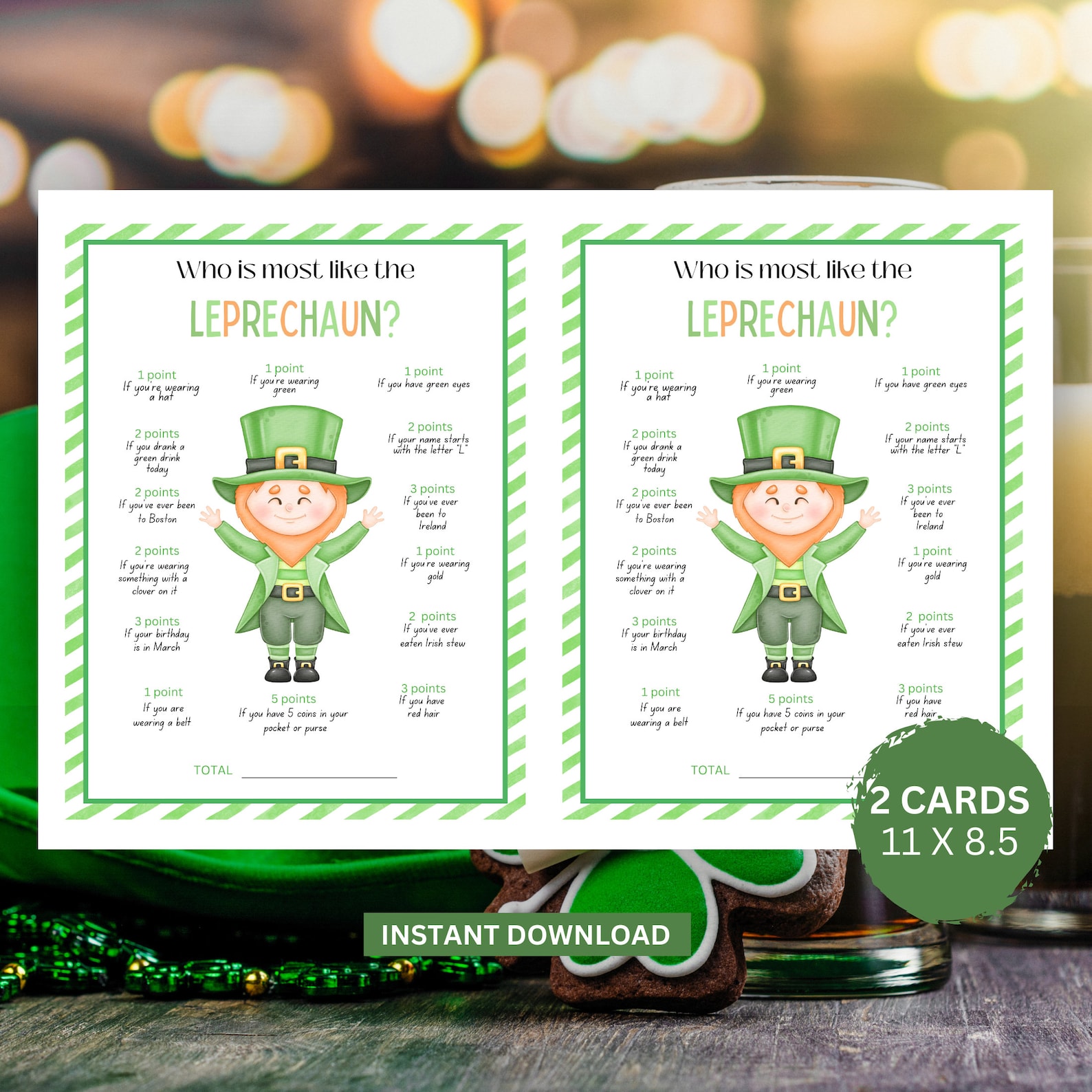 Printable St Patrick's Day Who is Most Like Leprechaun Game, St Paddy's ...