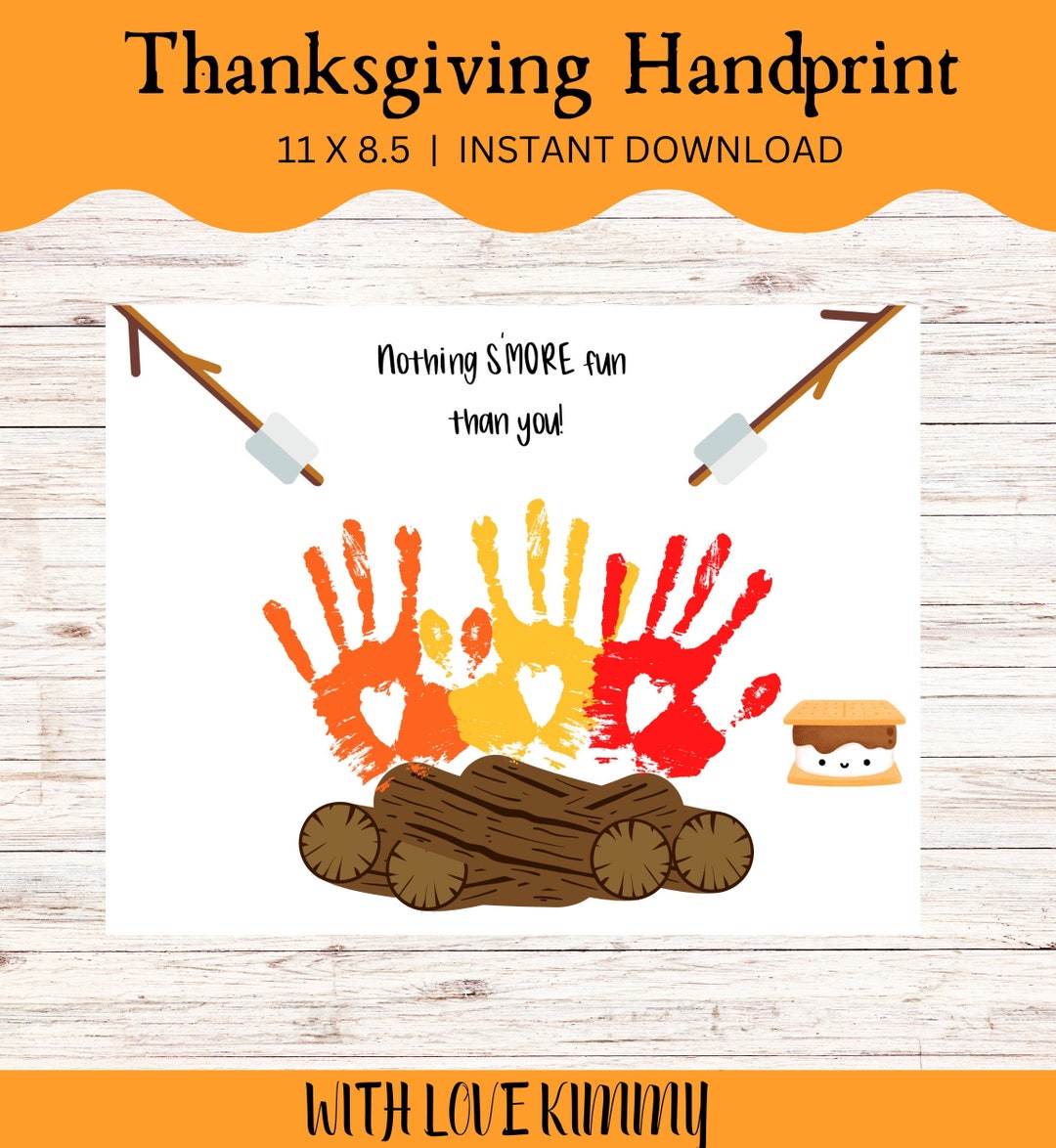 Thanksgiving Handprint Craft Printable, Thanksgiving Preschool Craft ...