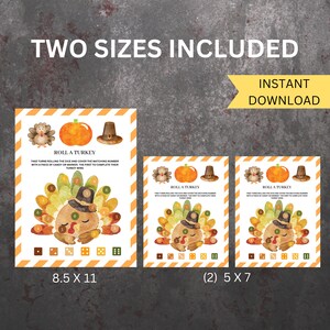 Thanksgiving Game, Thanksgiving Roll A Turkey Name, Thanksgiving Game ...