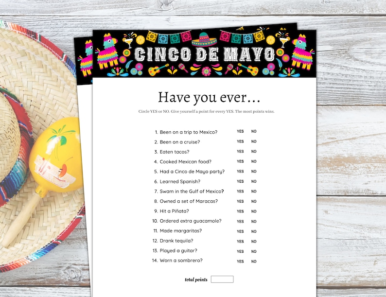 Cinco De Mayo Game, Cinco De Mayo Printable, Cinco De Mayo Party Games ...