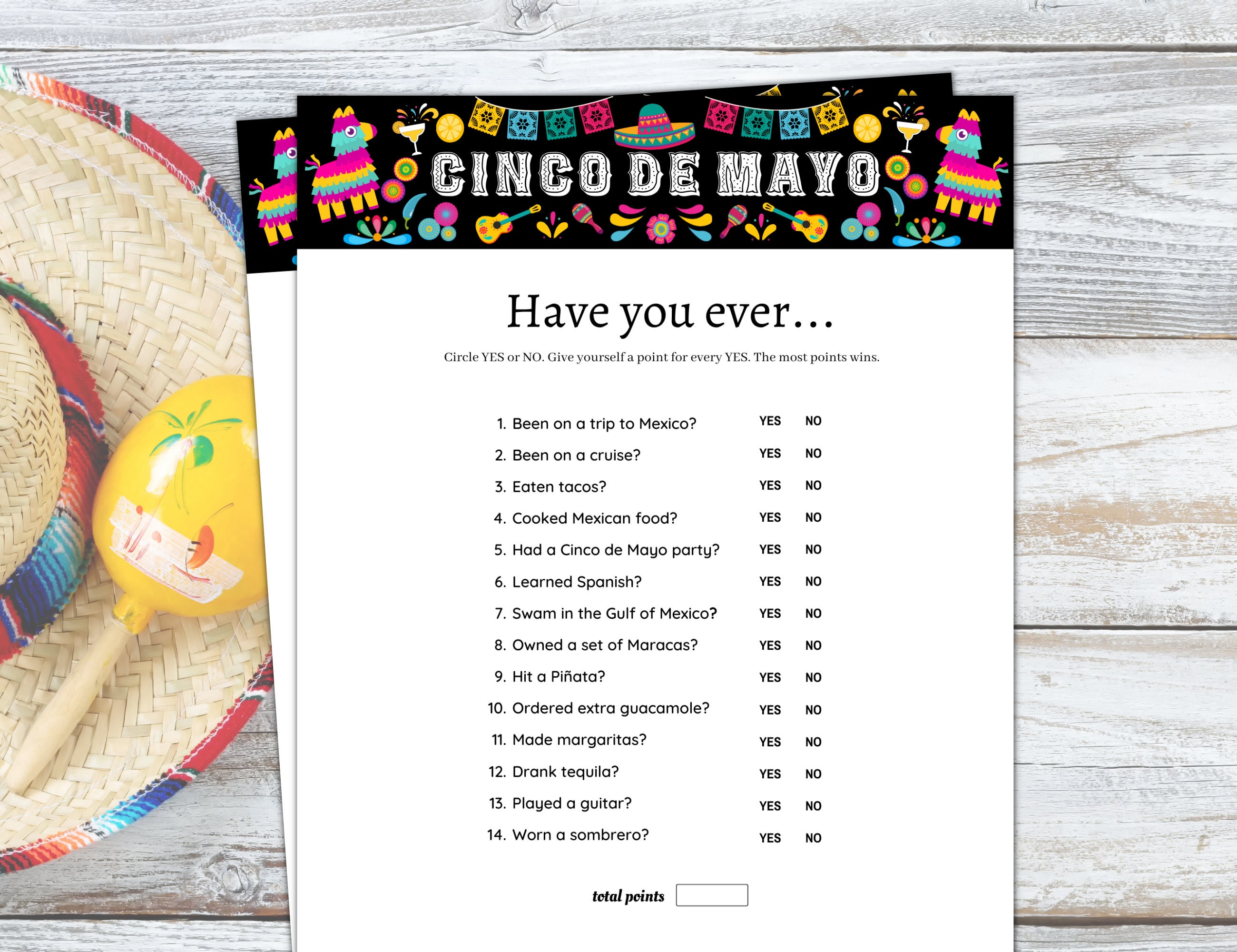 Cinco De Mayo Game, Cinco De Mayo Printable, Cinco De Mayo Party Games ...