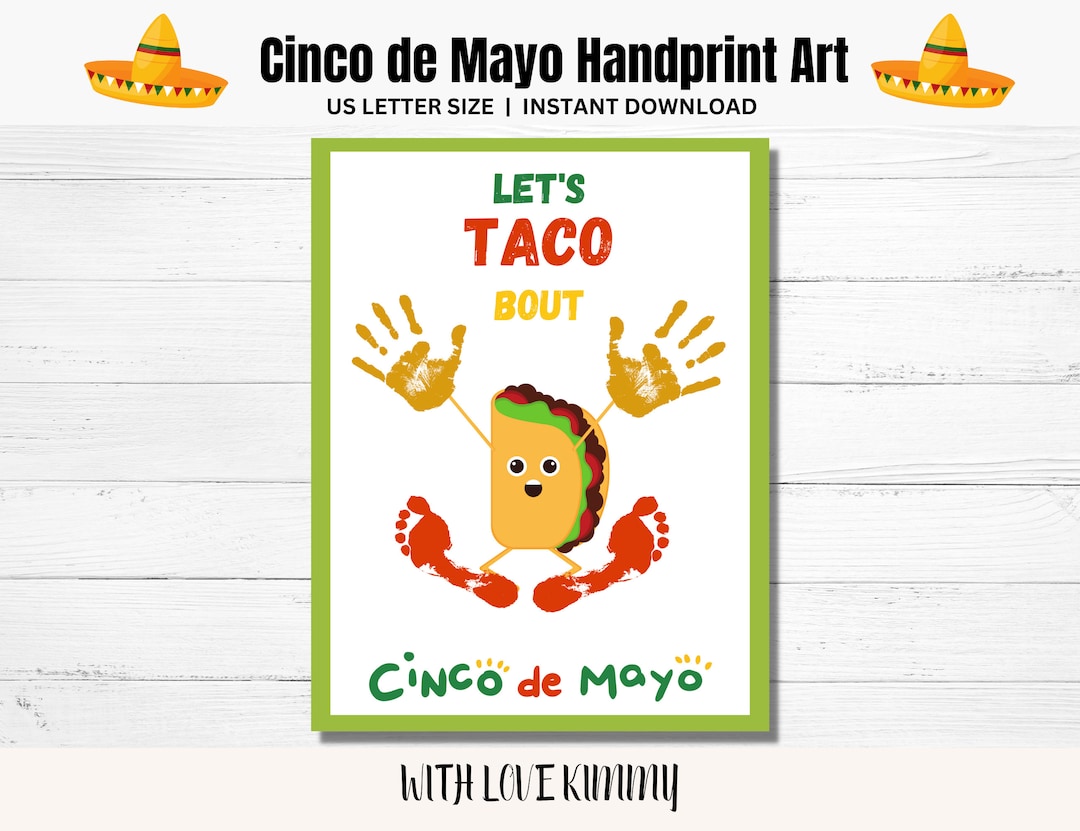 Cinco De Mayo Craft, Cinco De Mayo Handprint and Footprint, Printable ...