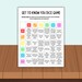 Get to Know You Dice Game, Get to Know You Icebreaker Game, Games for ...