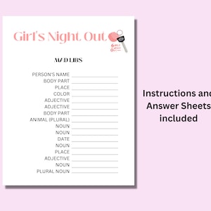 Printable Girls Night Out Game Bundle Party Games and Activities, Girls ...