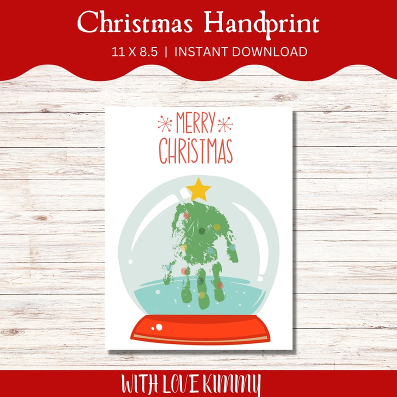 Christmas Handprint Craft Printable Bundle Christmas - Etsy
