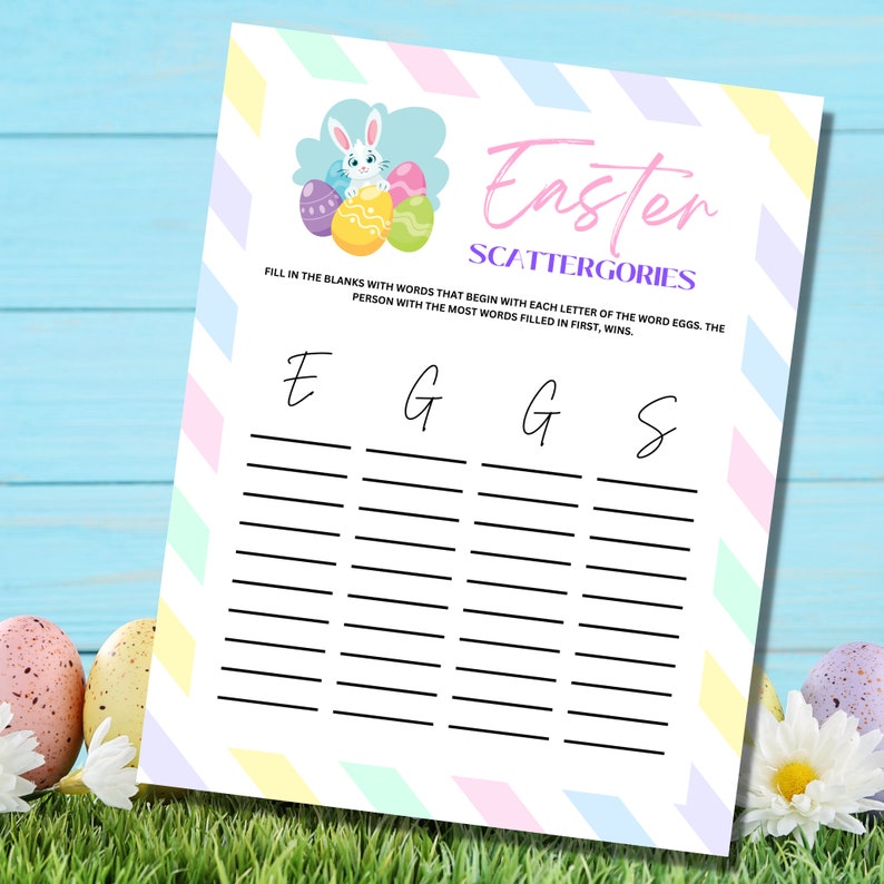 Printable EASTER Game, Easter Kids Game and Activity, Adult Games ...