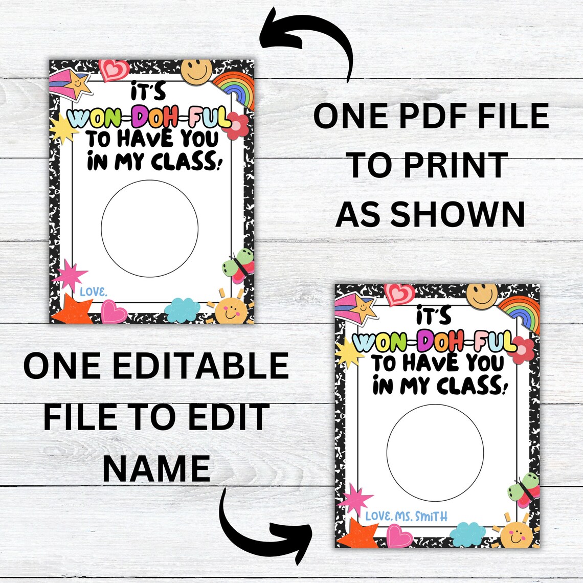 Editable Doh Back to School Play Gift, Meet the Teacher Doh Tag for ...