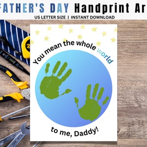 Father's Day Handprint Activity, Father's Day Printable, Happy Father's ...
