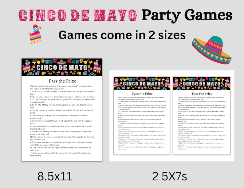 Cinco De Mayo Game, Cinco De Mayo Printable, Cinco De Mayo Party Games ...