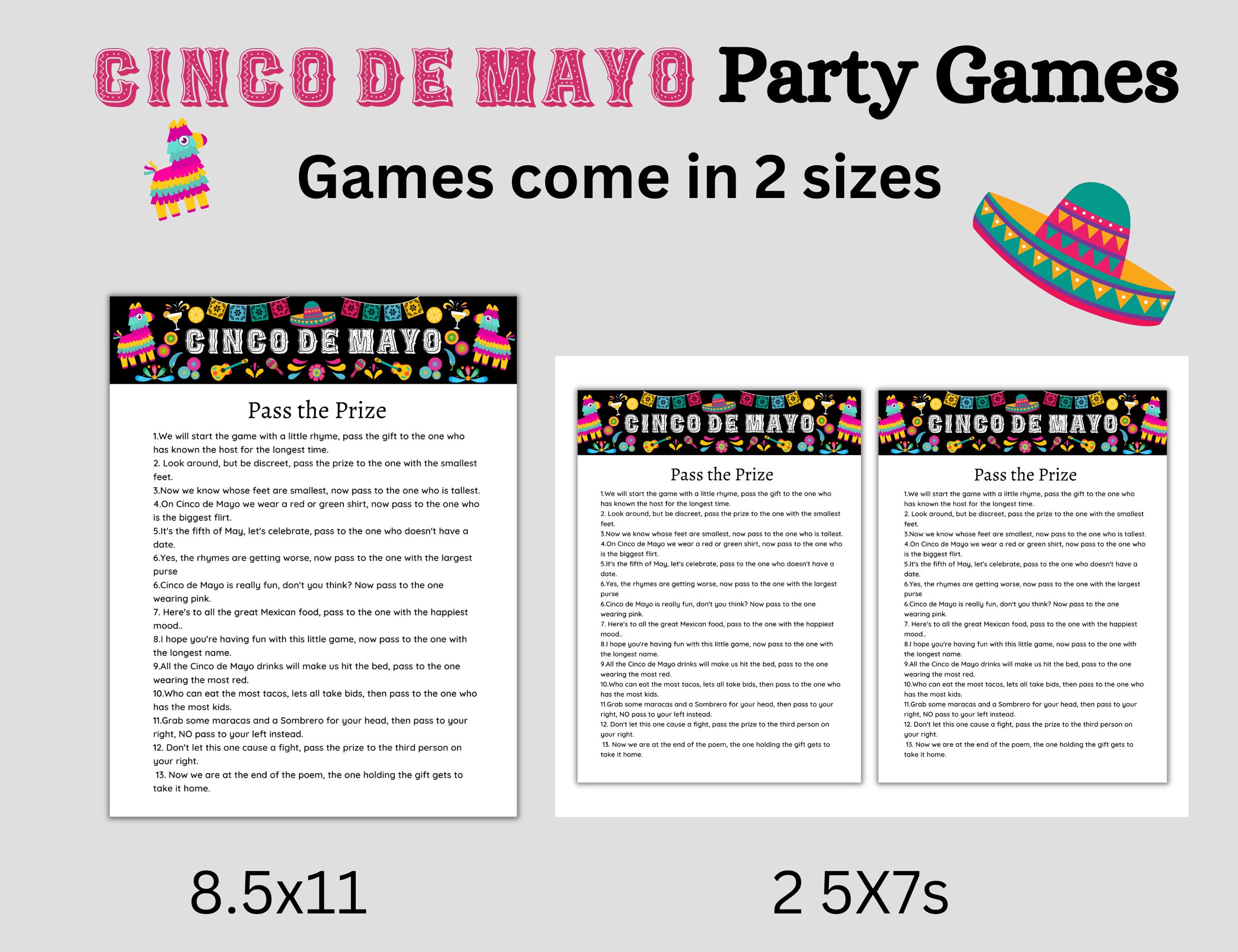 Cinco De Mayo Game, Cinco De Mayo Printable, Cinco De Mayo Party Games ...