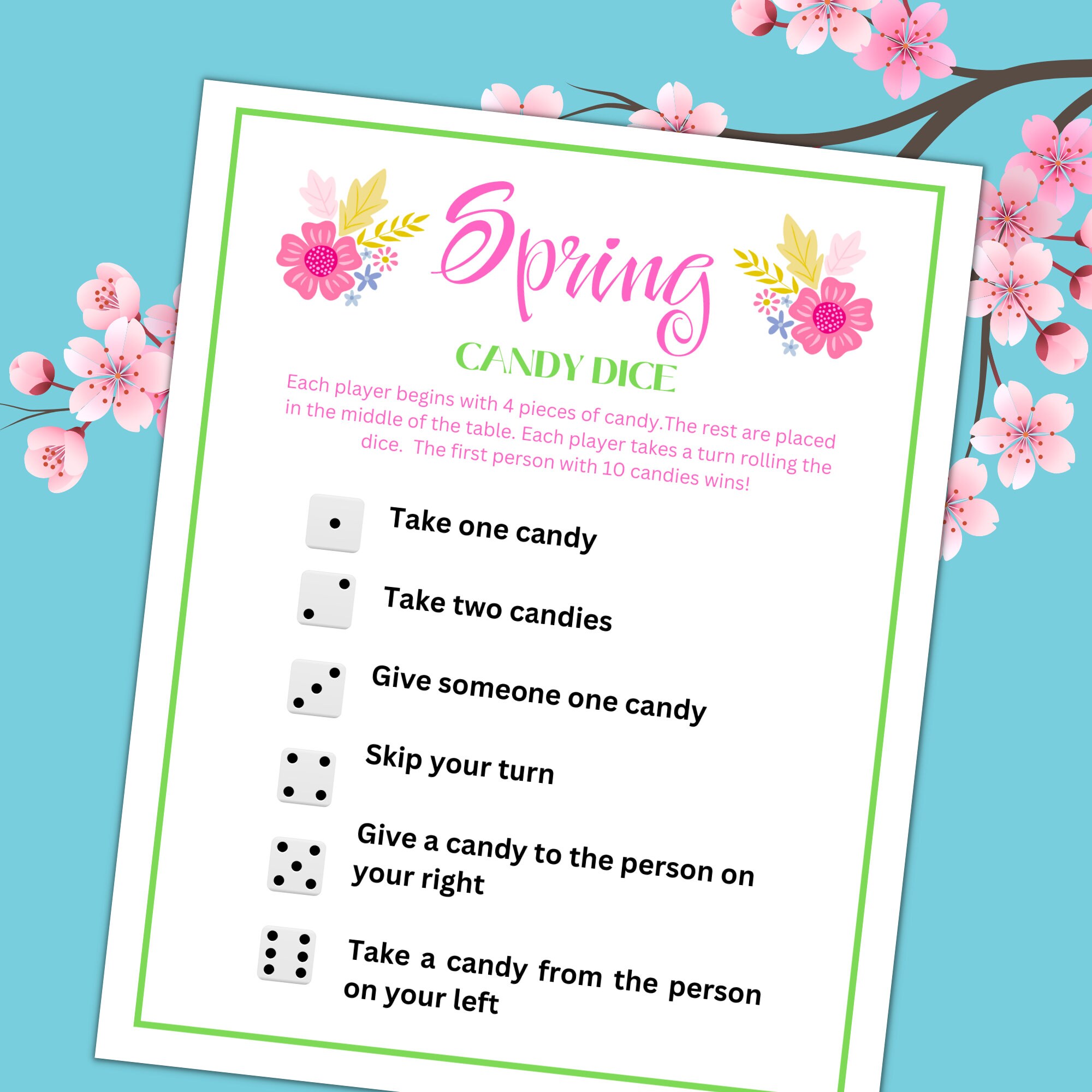 Printable SPRING Game, Spring Party Game and Activity, Kids Party Games ...