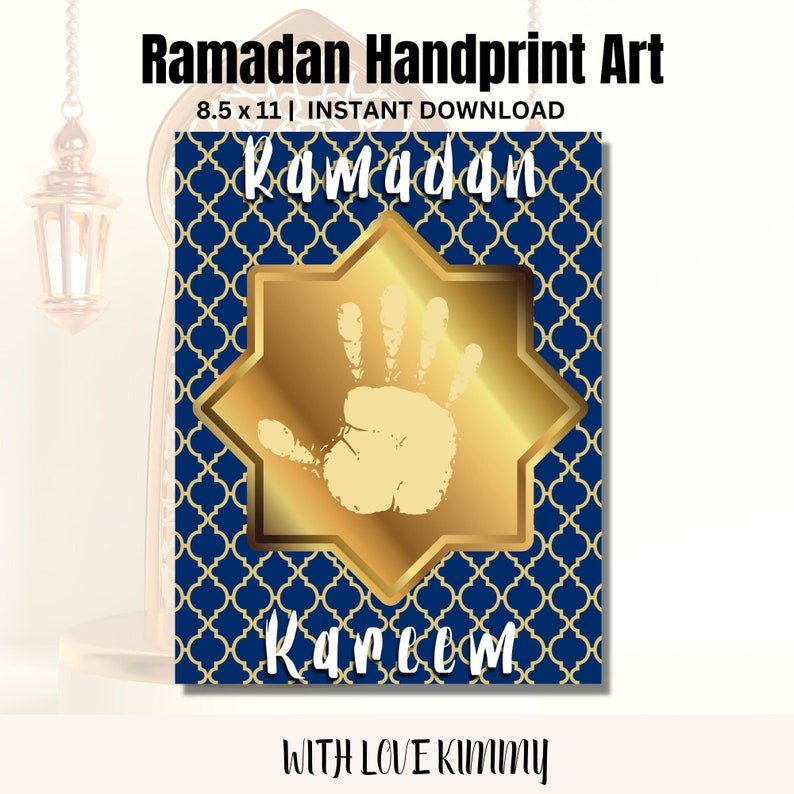 Ramadan Footprint Handprint Craft ART Printable, Ramadan Preschool Art ...