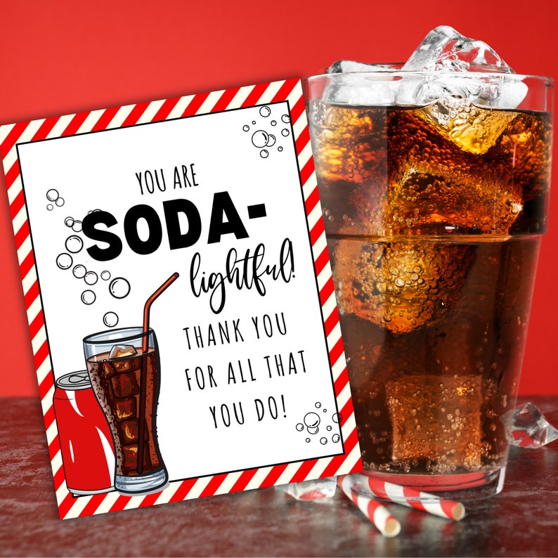 Soda-lightful Appreciation Sign Soda Pop Fizz Staff Employee Office ...
