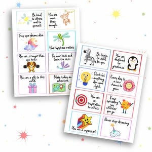 Printable Lunch Box Note Card Letters for Kids, Back to School ...