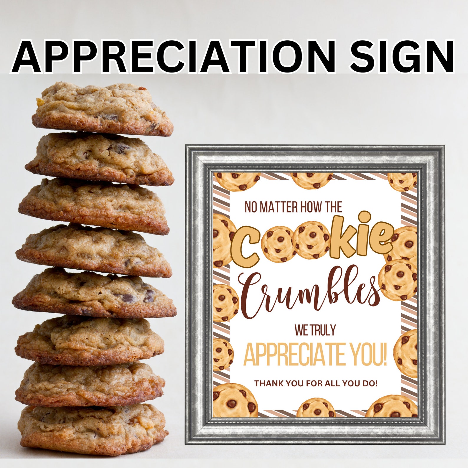 Cookie Appreciation Sign, Baked Goods Staff Employees Office Faculty ...