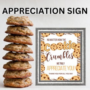 Cookie Appreciation Sign, Baked Goods Staff Employees Office Faculty ...