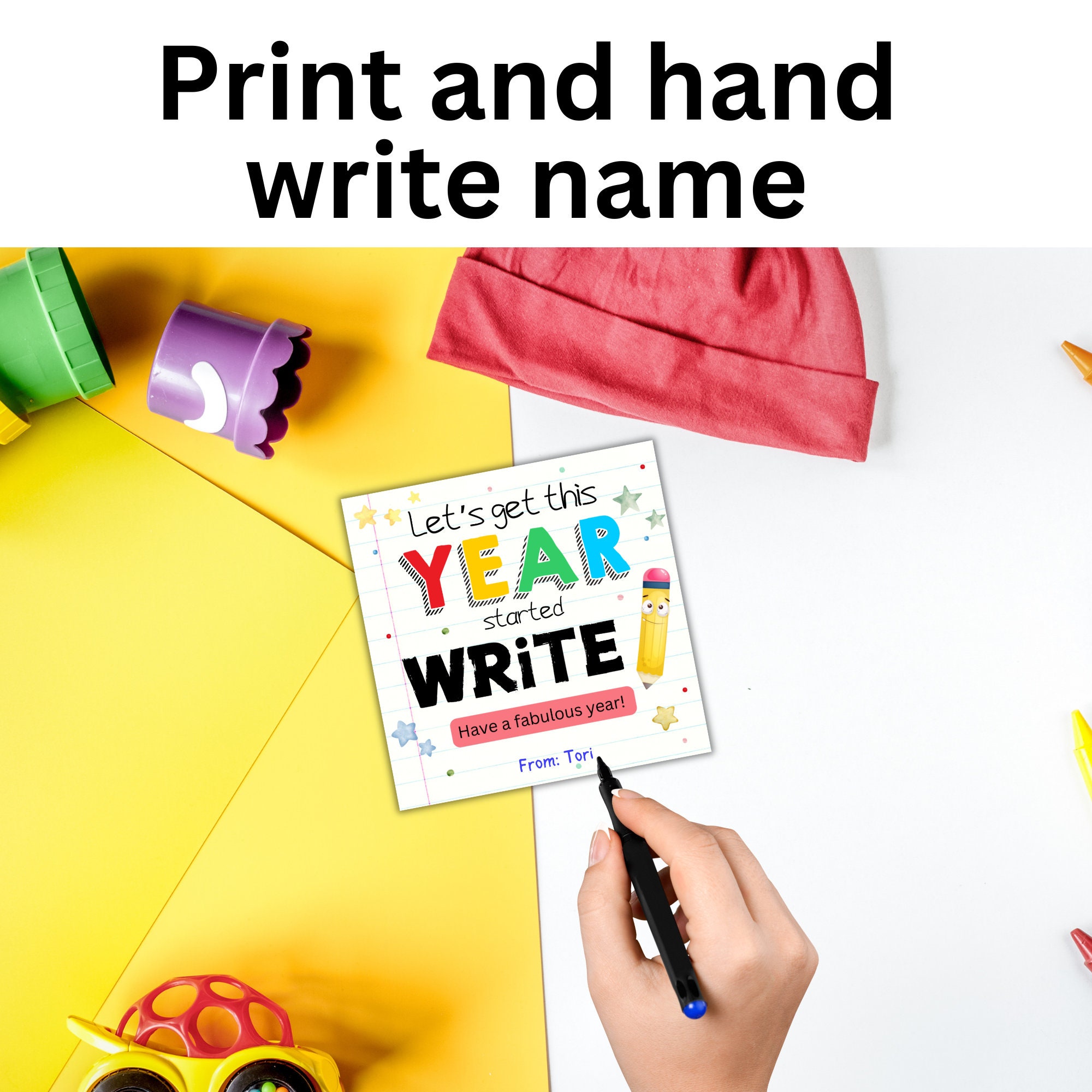 Editable Back to School Gift Tag, Year Started Write Student Gift ...