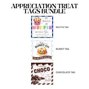 Appreciation Tag Bundle, Employee Appreciation, Thank You Tags, Staff ...
