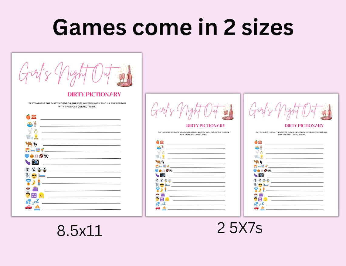 Printable Girls Night Out Game Bundle Party Games and Activities, Girls ...