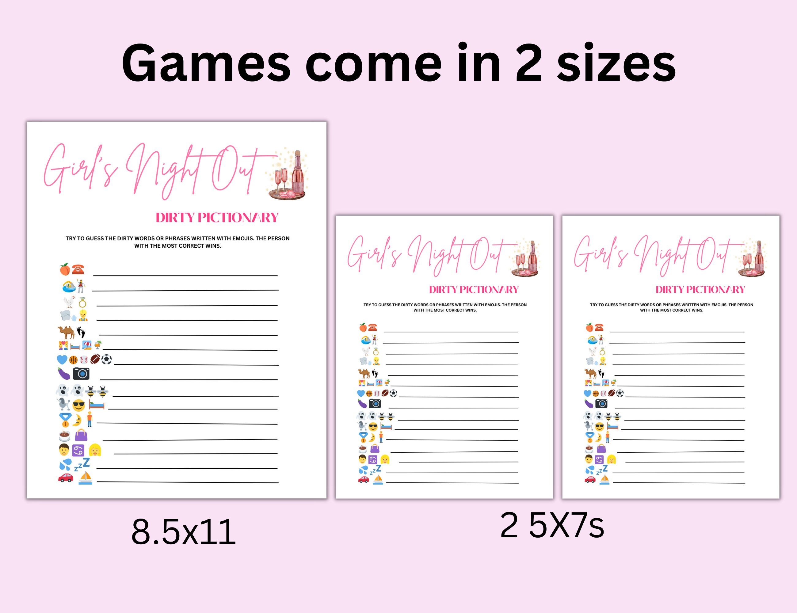 Printable Girls Night Out Game Bundle Party Games and Activities, Girls ...