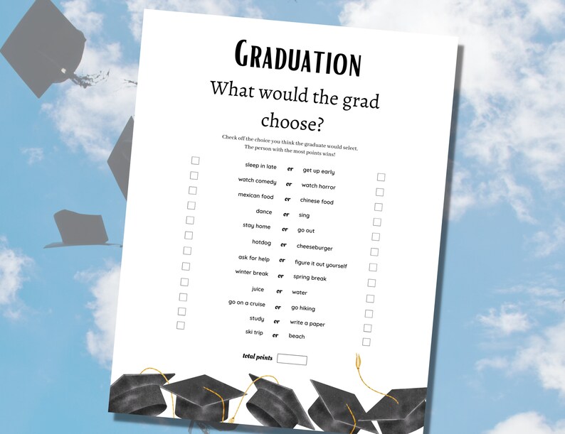 Printable Graduation Games, Selfie Scavenger Hunt 2024 Graduation Games ...