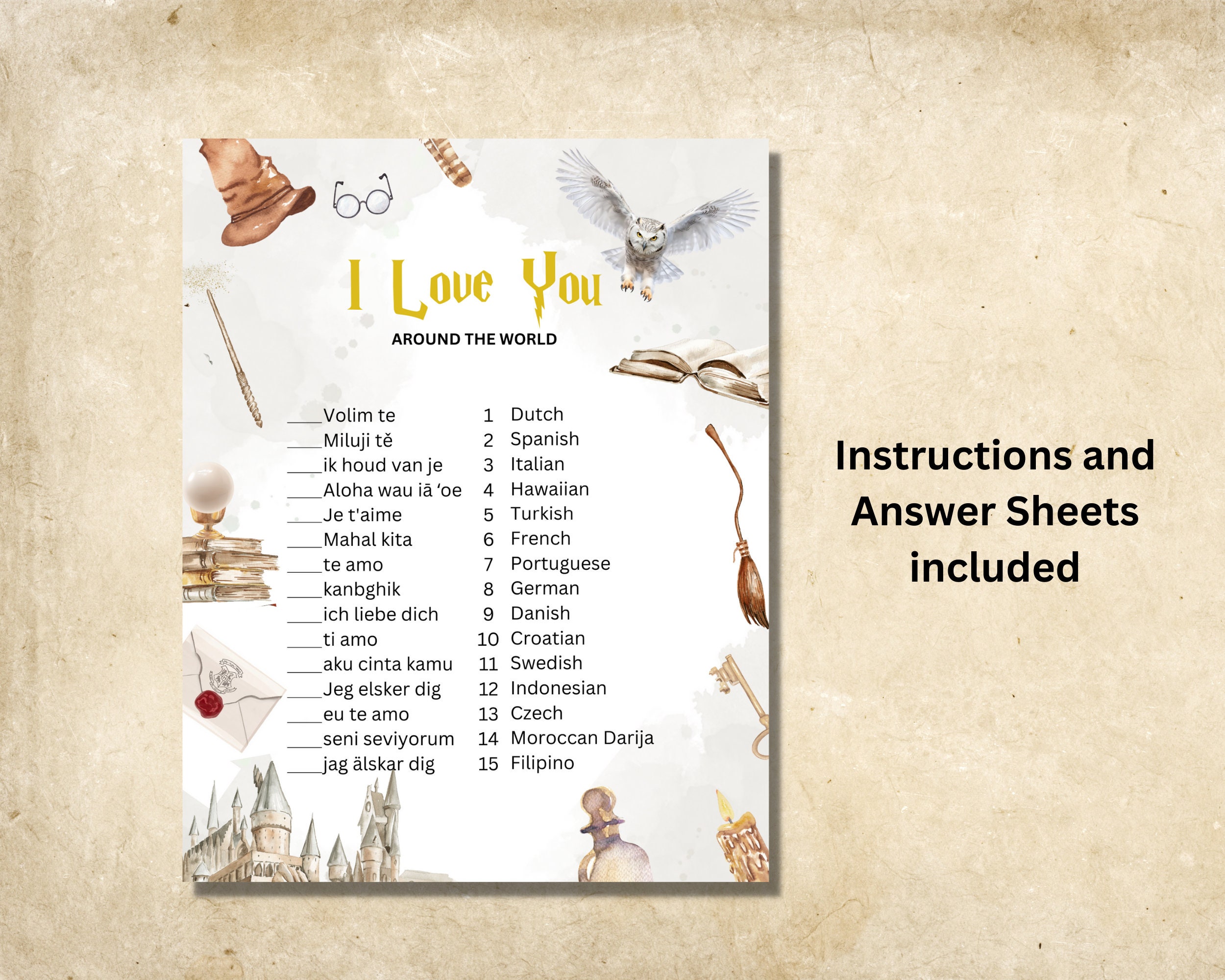 Wizard Couple's Bridal Shower Games, Magic School Co Ed Bridal Party ...