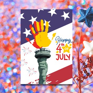 4th of July Handprint Activity, Fourth of July Printable, Happy 4th ...