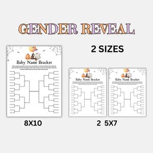 Halloween Gender Reveal Printable Games Bundle, Halloween Gender Party ...