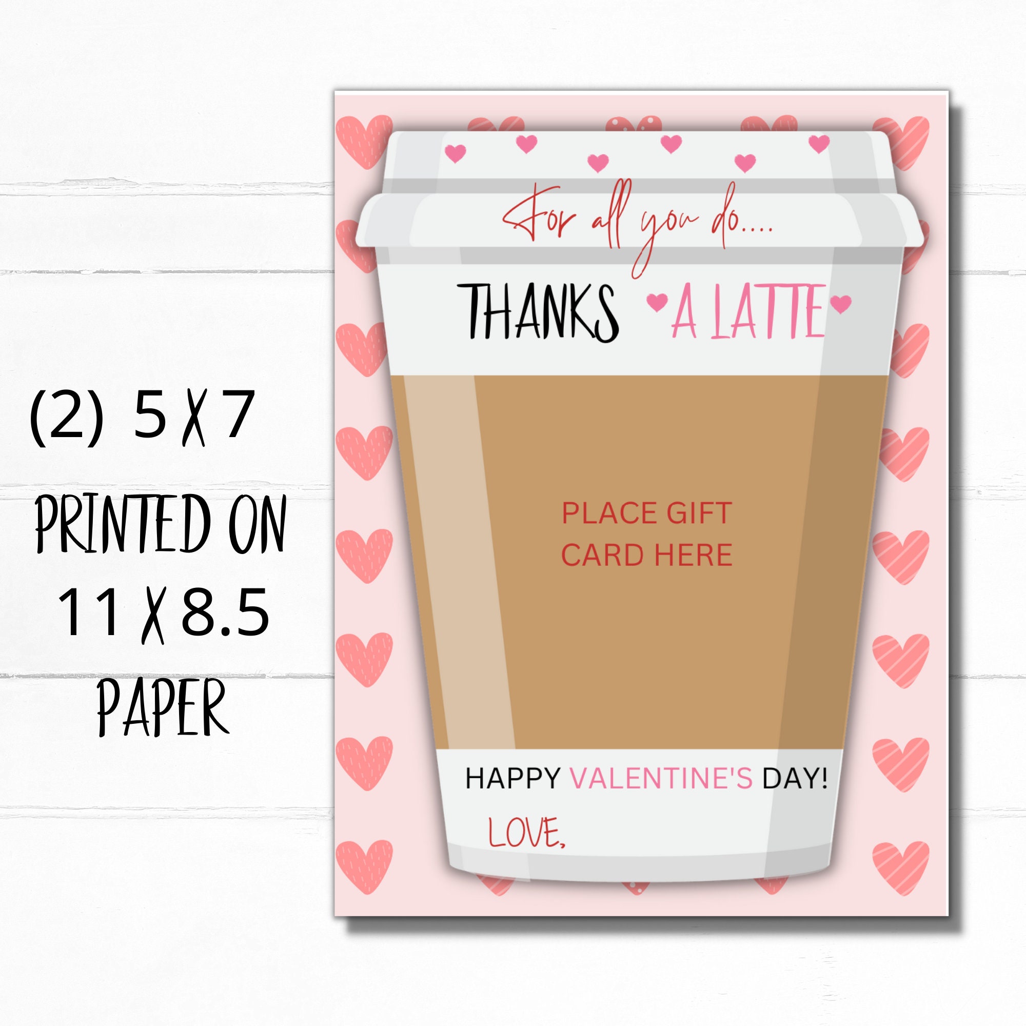 Printable Valentine's Day GIFT CARD Holder, Friend Valentine Gift ...