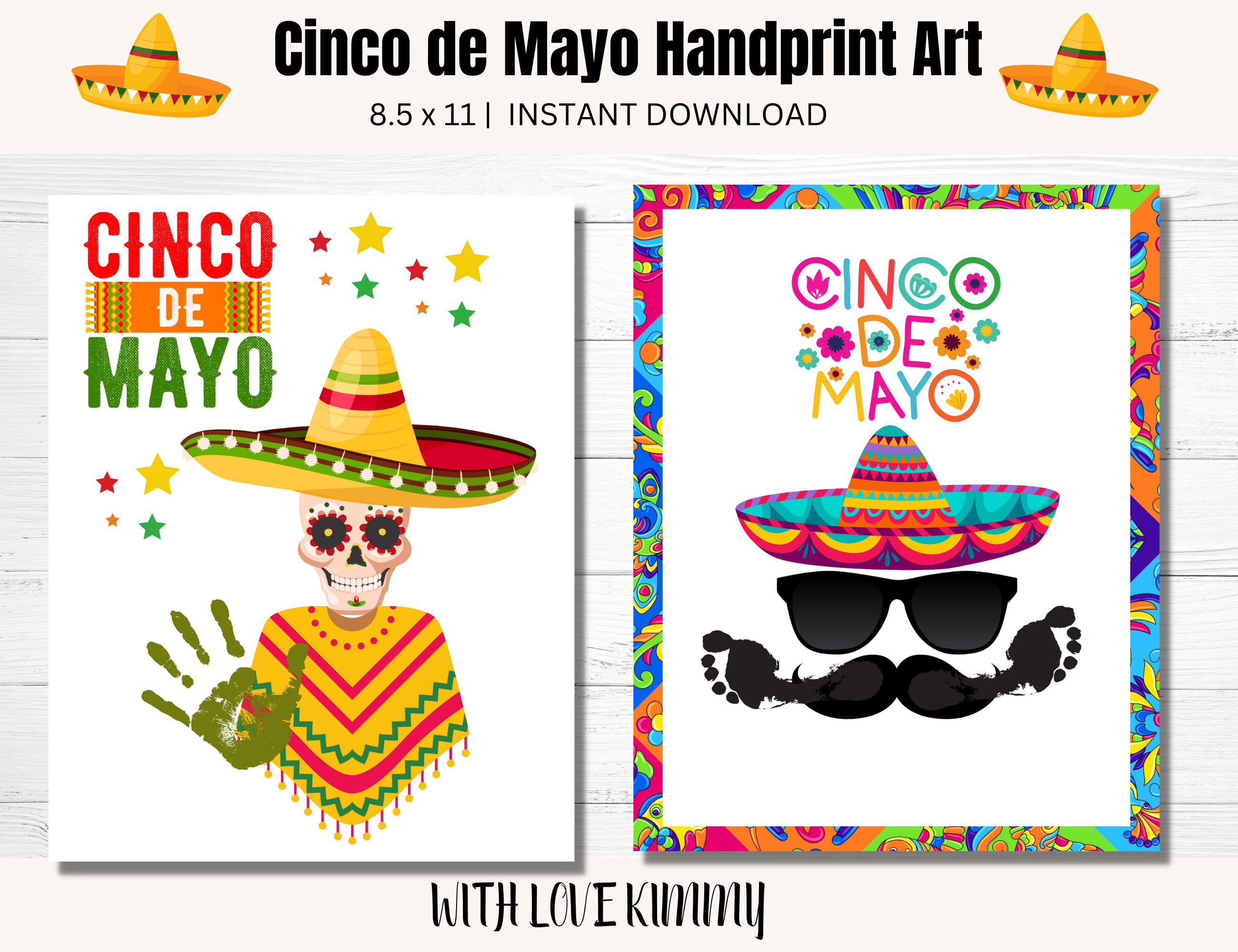 Cinco De Mayo Craft, Cinco De Mayo Handprint and Footprint, Printable ...