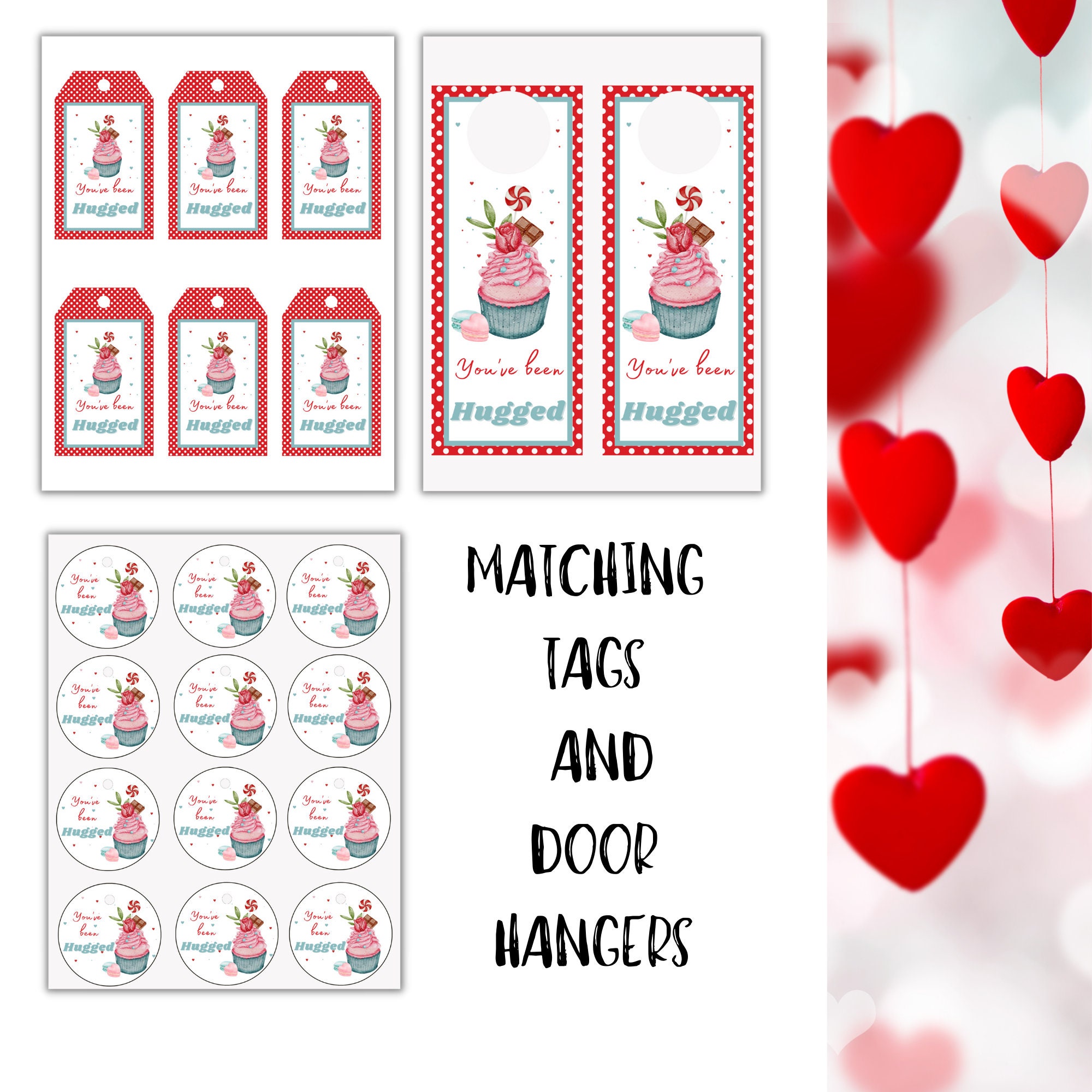 You've Been Hugged Printable Bundle, We've Been Hugged Kit, I've Been ...