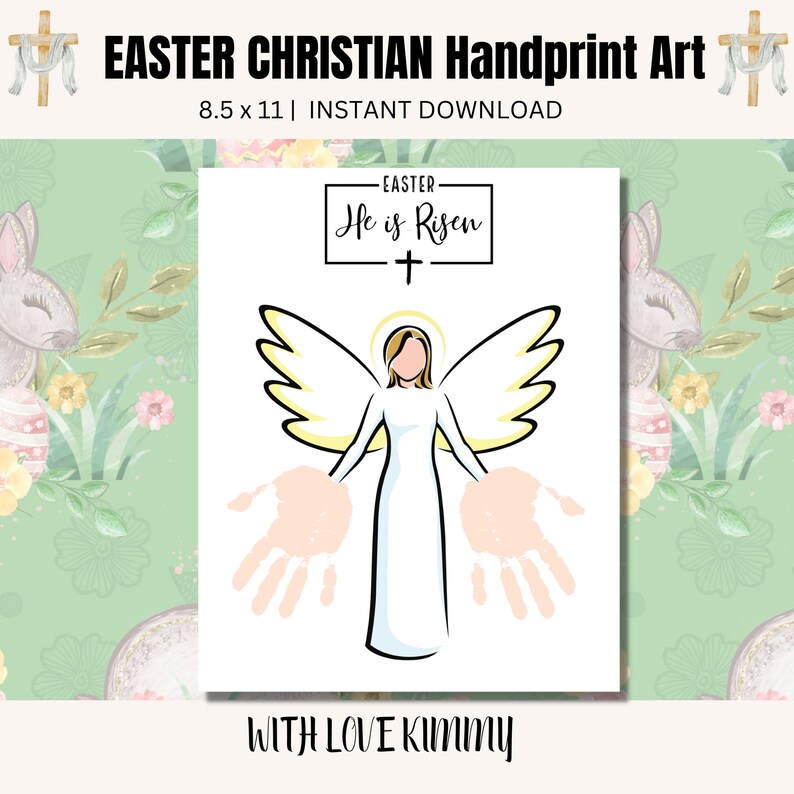 Easter Handprint Footprint Craft Printable, Preschool Craft, Easter ...