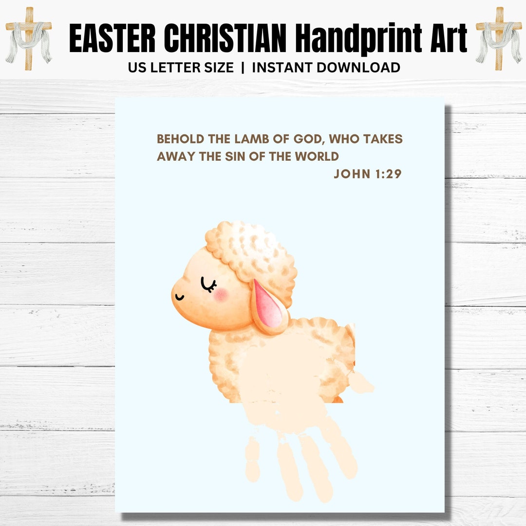 Easter Handprint Footprint Craft Printable, Preschool Craft, Easter ...