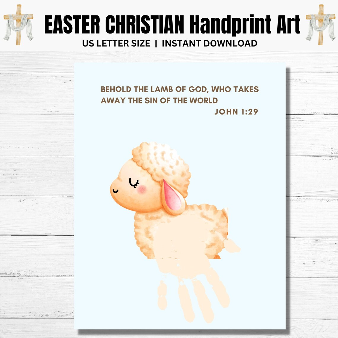 Easter Handprint Footprint Craft Printable, Preschool Craft, Easter ...