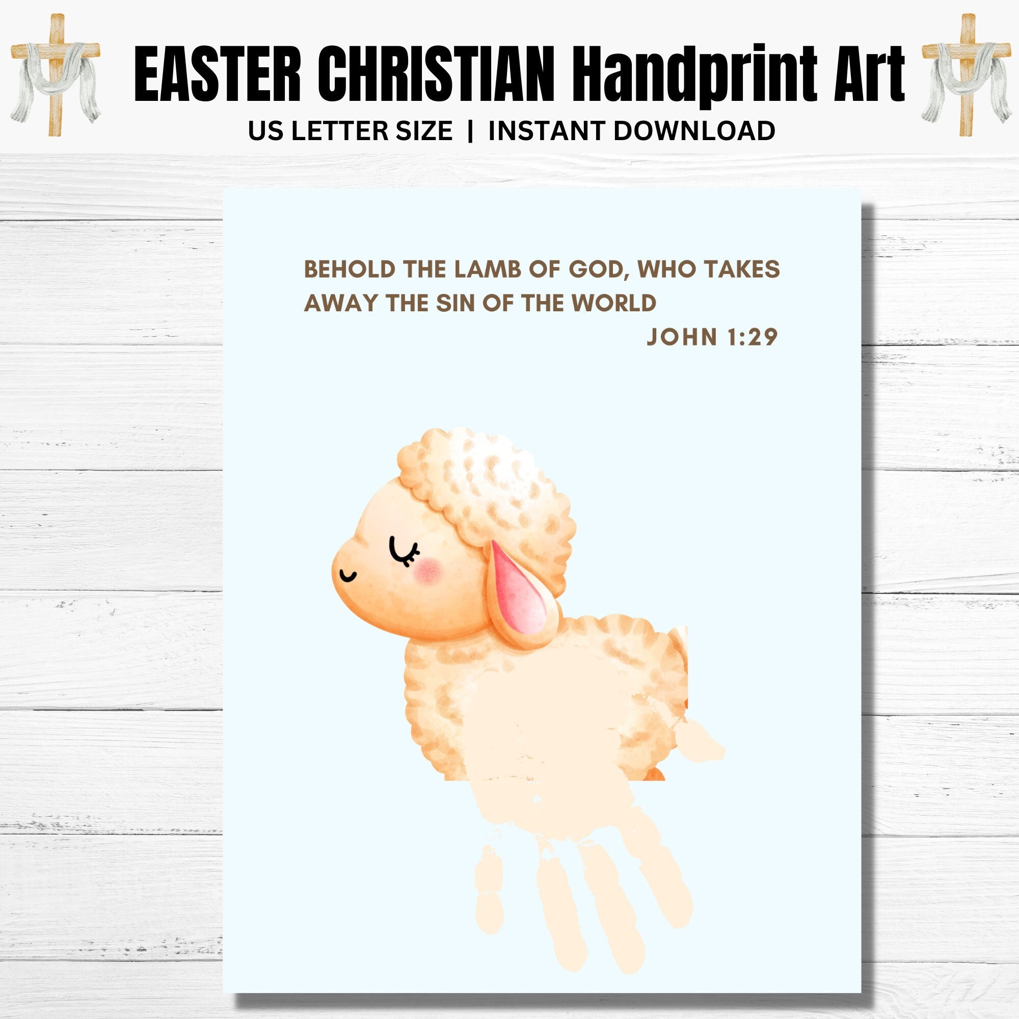 Easter Handprint Footprint Craft Printable, Preschool Craft, Easter ...