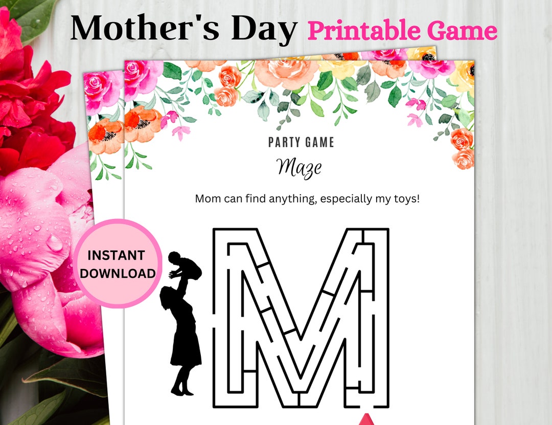 Mother's Day Game, Mother's Day Printable, Mother's Day Craft, Happy ...
