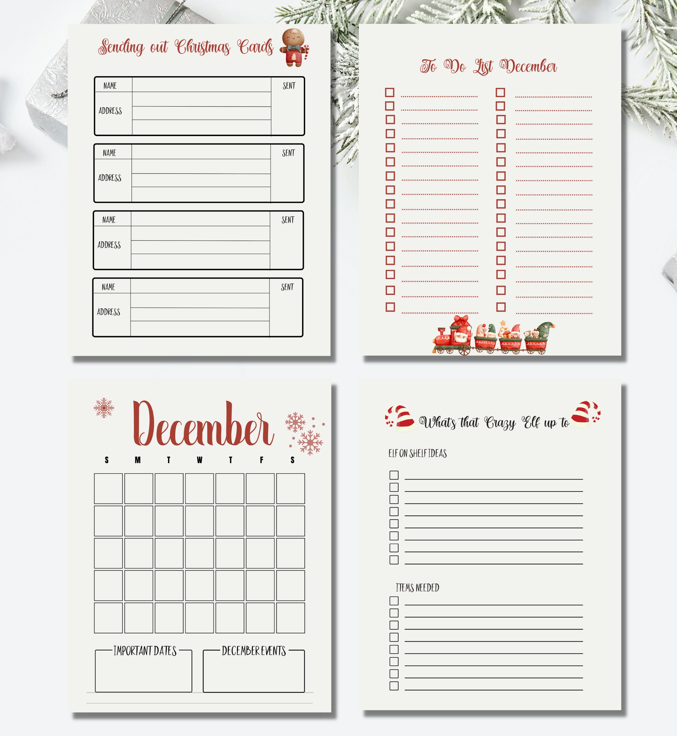 Gingerbread Man Christmas Planner Will Help You Plan & Organize Holiday ...