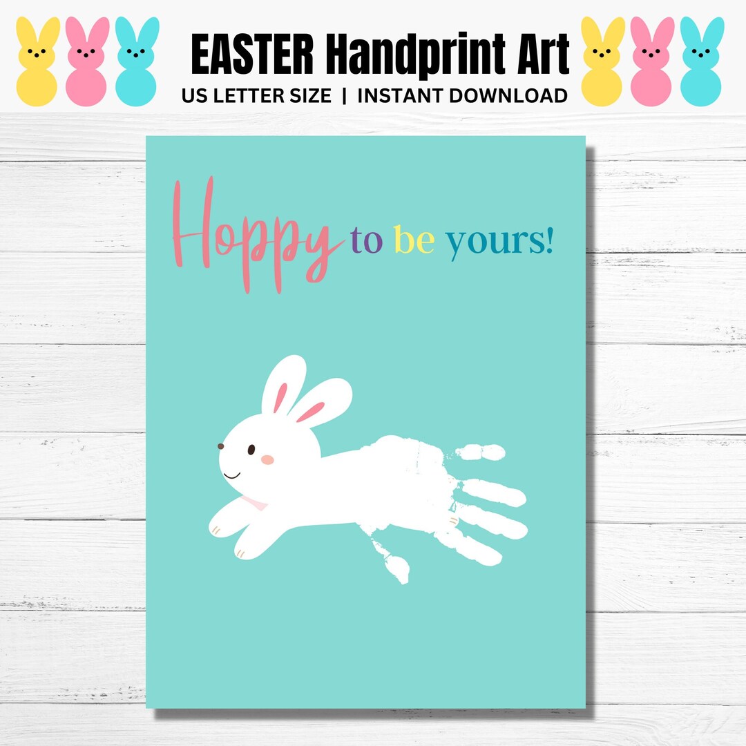 Easter Handprint Footprint Craft Printable, Preschool Craft, Easter ...
