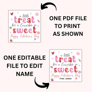 Coworker Valentines Gift Tag, Printable Valentine Gifts Tags ...