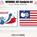 Memorial Day Handprint Activity, Memorial Day Printable, Happy Memorial ...